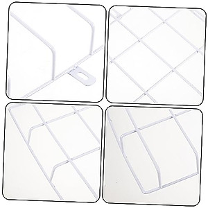 Outanaya Emergency Light Metal Cover Wrought Iron White Exit Conditioner Guard for Emergency Light