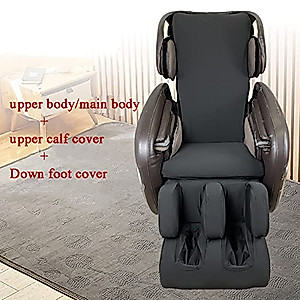 FBKPHSS Full Body Shiatsu Massage Chair Cover, Dust Protection Massage Chair Cover Stretch Fabric Zero Gravity Recliner Chair Cover for All Types of Massage Chairs,Black,Full Body