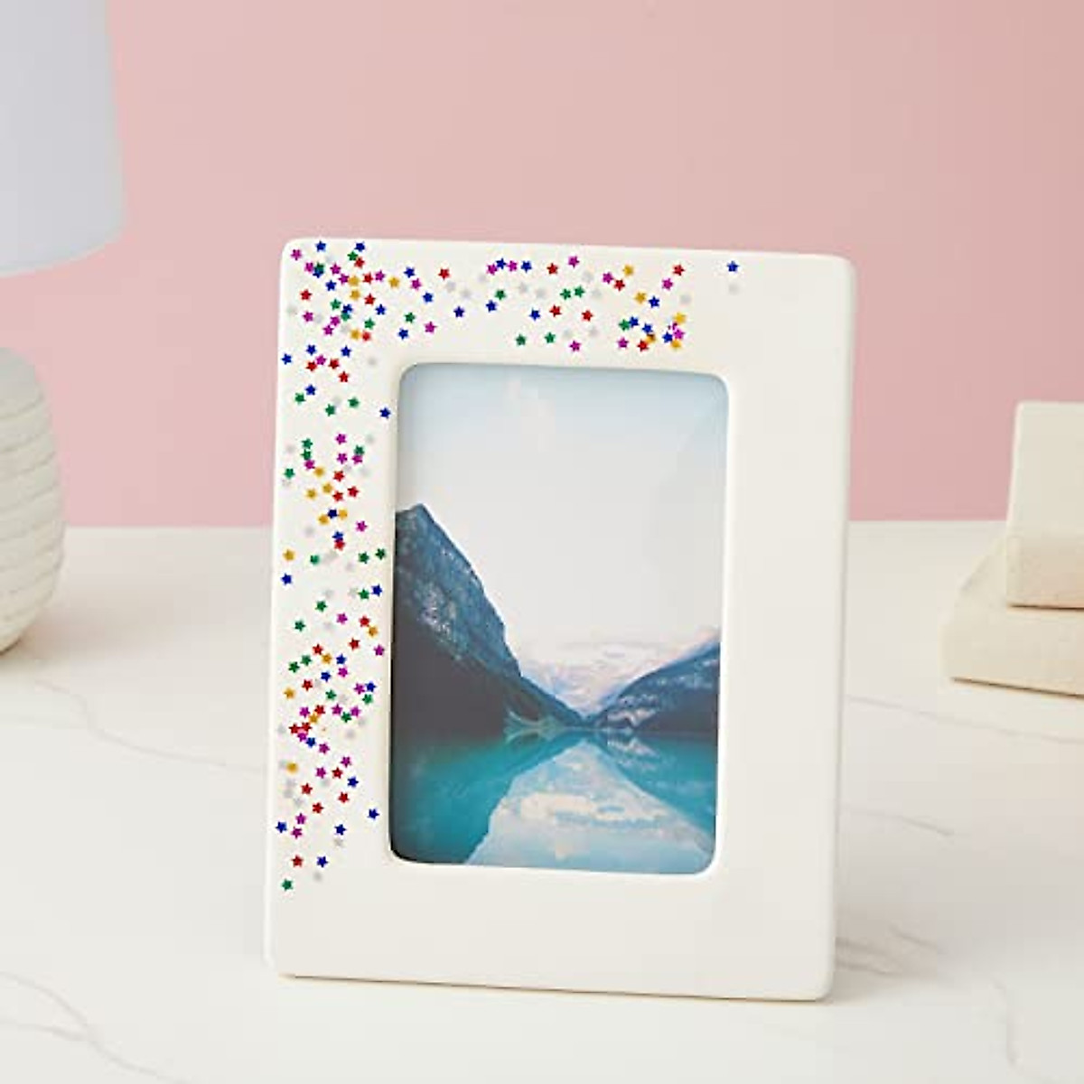 7 Ounces Rainbow Star Confetti for Table, Metallic Glitter Foil for Birthday, Balloons, Arts & Crafts, Wedding (0.1 In)