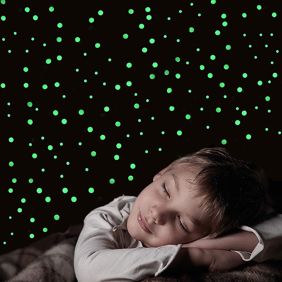 DUOFIRE 3D Domed Glow in The Dark Dots Wall or Ceiling Stickers, Glowing Ultra Bright Dots of 336Pcs,Perfect for Kids Bedding Room or Birthday Gift,Beautiful Wall Decals and Ceiling Decors