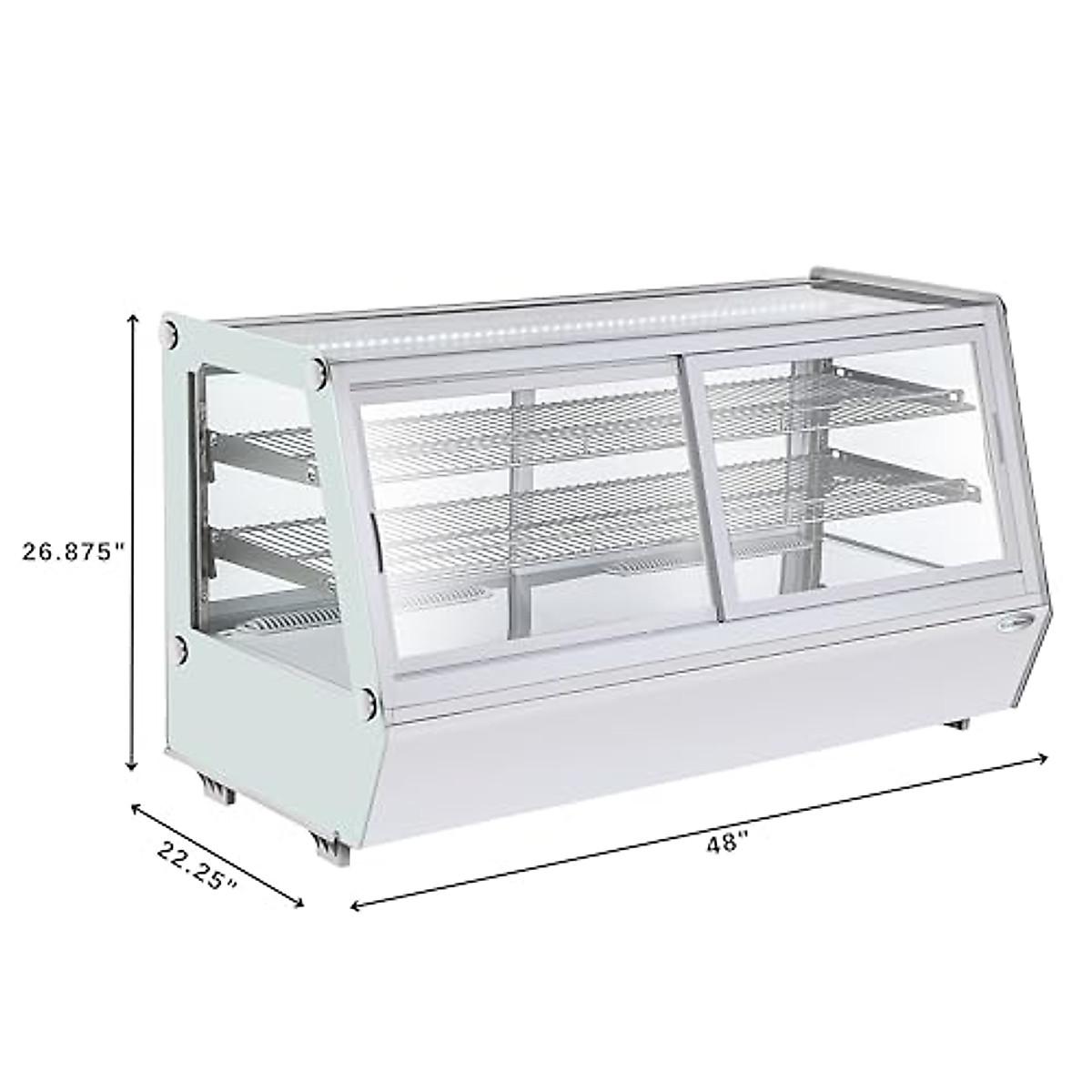 KoolMore CDC-250-WH 48 in. Self-Service Countertop Bakery Display Refrigerator in White