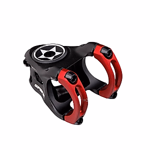 Spank Split 35 Enduro Trail Shotpeen Anodized Bicycle Stem, Universal Fit, Cycling Stem, Mountain Bike Stem, Bar Clamp, Shotpeen Anodized Stem, CNC-optimised (35mm, Red)