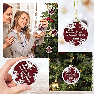 QAZIUY Christmas Ball Ornaments Mini Shatterproof Christmas Tree Decorations 3.14" A Piece of I Have an Angel in Heave Memorial Ornament Christmas Ornaments Christmas Balls