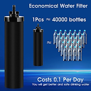 Venusfilter BB9-2 Water Filter Replacement for Berkey Water Filter, Compatible with Purifiers Gravity Filter System,Propur Traveler,King, Big Series and Doulton Super Sterasyl(Black-2 Pack)