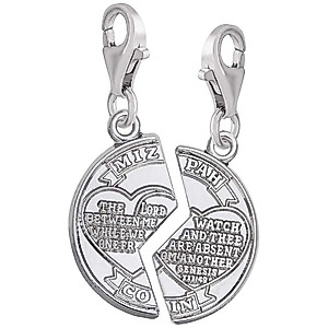 Rembrandt Charms Mizpah Charm with Lobster Clasp, Sterling Silver
