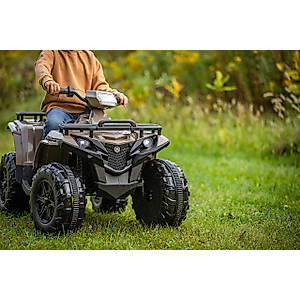 Kid Trax Yamaha ATV Toddler/Kids Electric Ride On Toy, 12 Volt, 3-7 yrs Old, Max Weight 88 lbs, Single or Double Riders, MP3 Player Input, Kodiak Tan