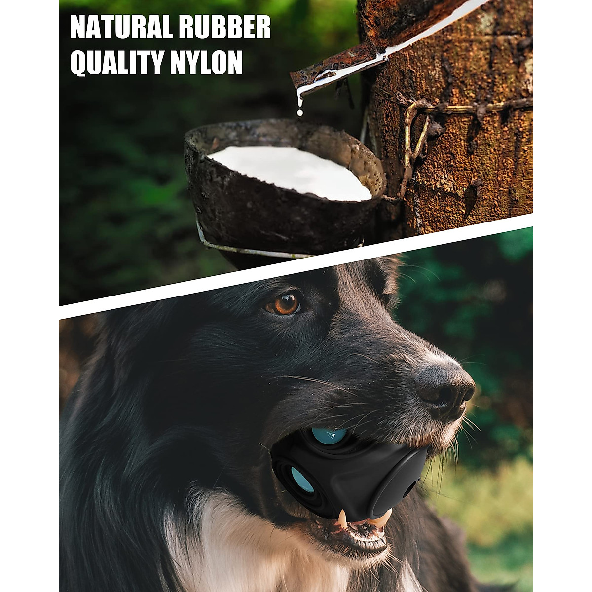 Mewlmart Giggle Ball for Dogs Owl Toys for Aggressive Chewers Punching balls Gift for Dog Medium Large Dogs Jolly Ball Natural Rubber Cute Fun Owl Hoot (Death Knight)