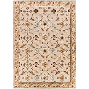 Mark&Day Area Rugs, 10x14 Vauxhall Traditional Khaki Area Rug Beige Cream Carpet for Living Room, Bedroom or Kitchen (10' x 14')