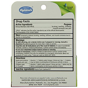 Hyland's Arnica Tablets 30X, Natural Homeopathic Bruising and Pain Relief, 50 Count (Pack of 6)