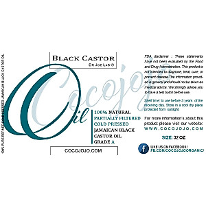 Dr Joe Lab Jamaican Black Castor Seed Oil Bulk 32 oz 100% Pure Natural Partially Filtered Cold Pressed Refined Non GMO Vegan JBCO - Premium Grade A for Hair Skin Body Eyebrows Eyelash