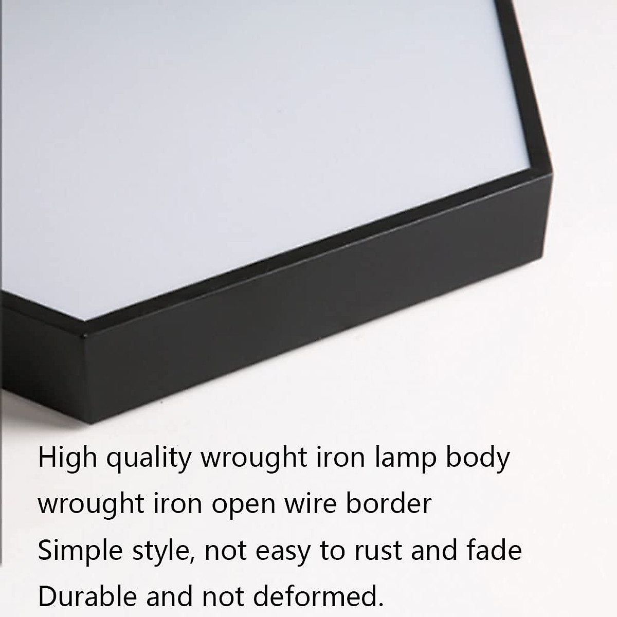 COSFEEL Dimmable LED Flush Mount Ceiling Light Simple Hexagon Panel Light Modern Surface Mount Ceiling Lamp with Remote Close to Ceiling Light Fixture for Kitchens, Aundry, Bedrooms