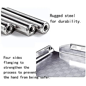 ZHIVIQ Three-Layer Storage Rack Kitchen Stainless Steel Multi-Functional Trolley Home Storage Rack Non-Slip and Scratch-Resistant