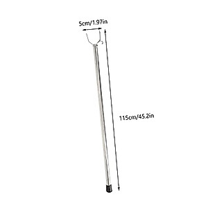 DOITOOL 2pcs Garment Ceiling Indoor Reach Adjustable for Outdoor Extending Clothes Telescoping Clothesline Inch Pole Bar Shelf Rod Stick Clothing Hook Telescopic Reaching with Long Clo