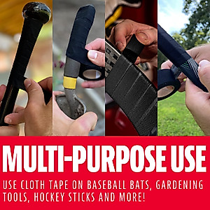 Franklin Sports Baseball Bat Grip Tape - Multi Sport Cloth Handle Tape for Softball Bats for Hockey Sticks, Bats + Rackets