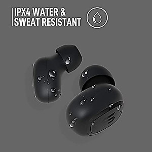 Soul S-Gear Wireless Earbuds - in Ear Headphones, Bluetooth, Water-Resistant, Music and Calls (Black)