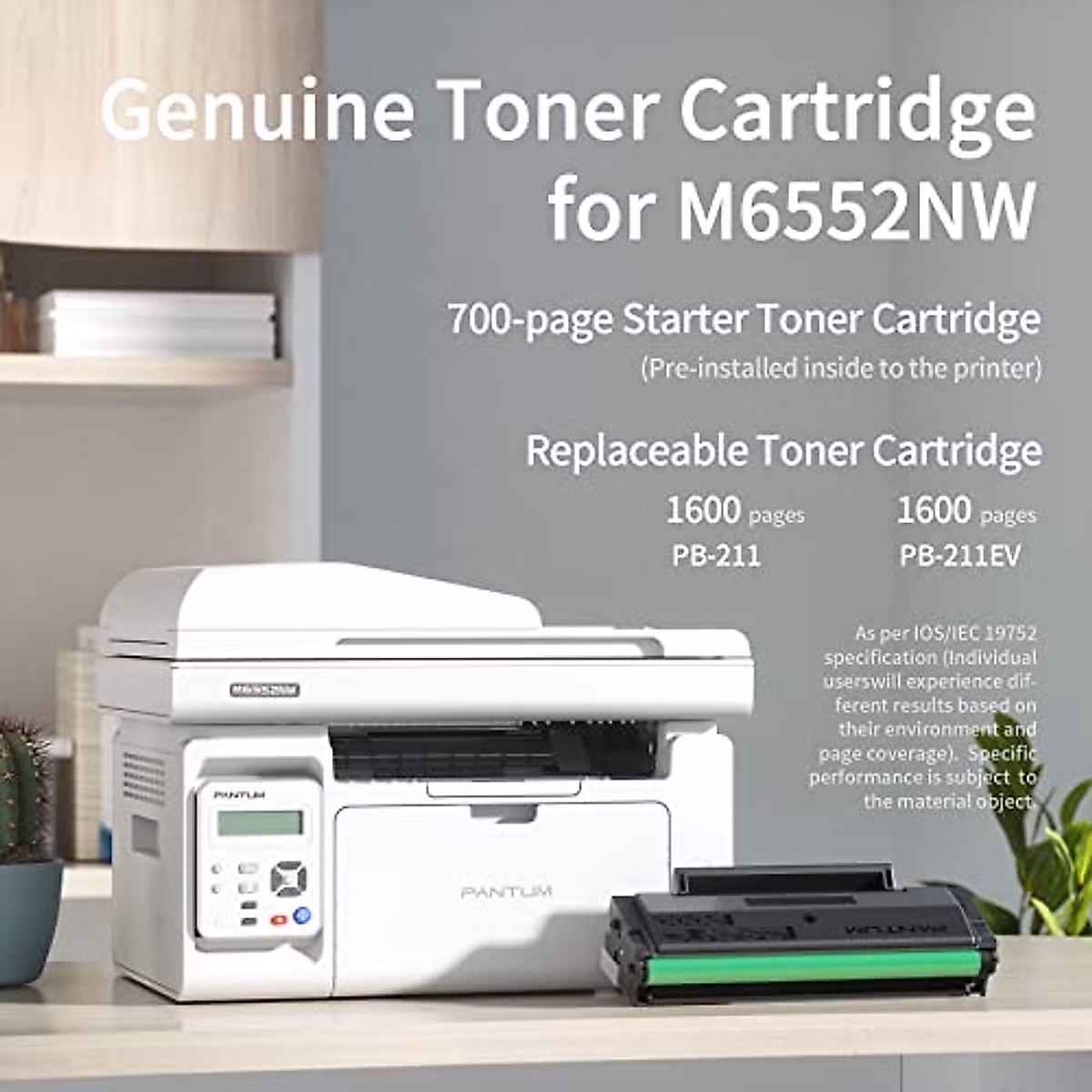 Pantum M6552NW Laser Printer All in One, Print Scan Copy with Mobile Printing and Auto Document Feeder, Monochrome Laser Printer, Speed up to 23 ppm