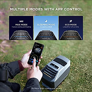 EF ECOFLOW Wave 2 Portable Air Conditioner with Add-on Battery, Air Conditioning Unit with Heat, Air Portable AC for Outdoor Tent Camping/RVs or Home Use