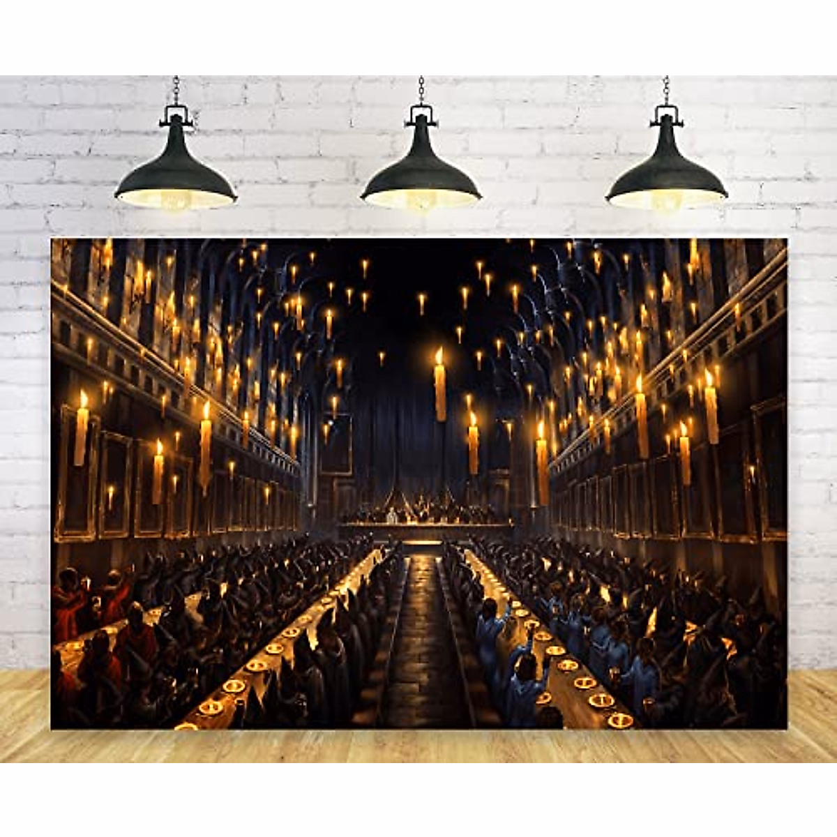 Magic Backdrop for Photography, Dinning Photo Background for Hogwarts Theme Party Decorations Supplies, Dinning Tapestry for Bedroom, Polyester 5x3ft