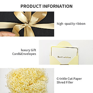 YINUOYOUJIA Gold Gift Box with Lids for Presents, 10pcs 8x8x4 Inches Bridesmaid and Groomsmen Proposal Boxes Gold with Ribbons and Textures for Birthdays, Wedding, Anniversary, Valentines