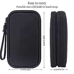 CAOODKDK Electronics Accessories Organizer Pouch Bag, Travel Universal Organizer for Cable, Charger, Phone, SD Card, Business Travel Gadget Bag