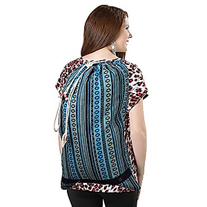 Gilbins Extra Heavy Duty Gypsy Nepali Fabric Laundry Bag with Shoulder Strap and Drawstring Closure