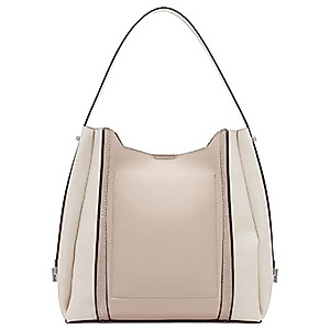 Calvin Klein Sahara Bucket Shoulder Bag, Mushroom/Mushroom/White