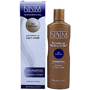 NISIM NewHair BioFactors Shampoo for Normal To Oily Hair - Deep Cleaning Shampoo That Controls Excessive Hair Loss (8 Ounce / 240 Milliliter)