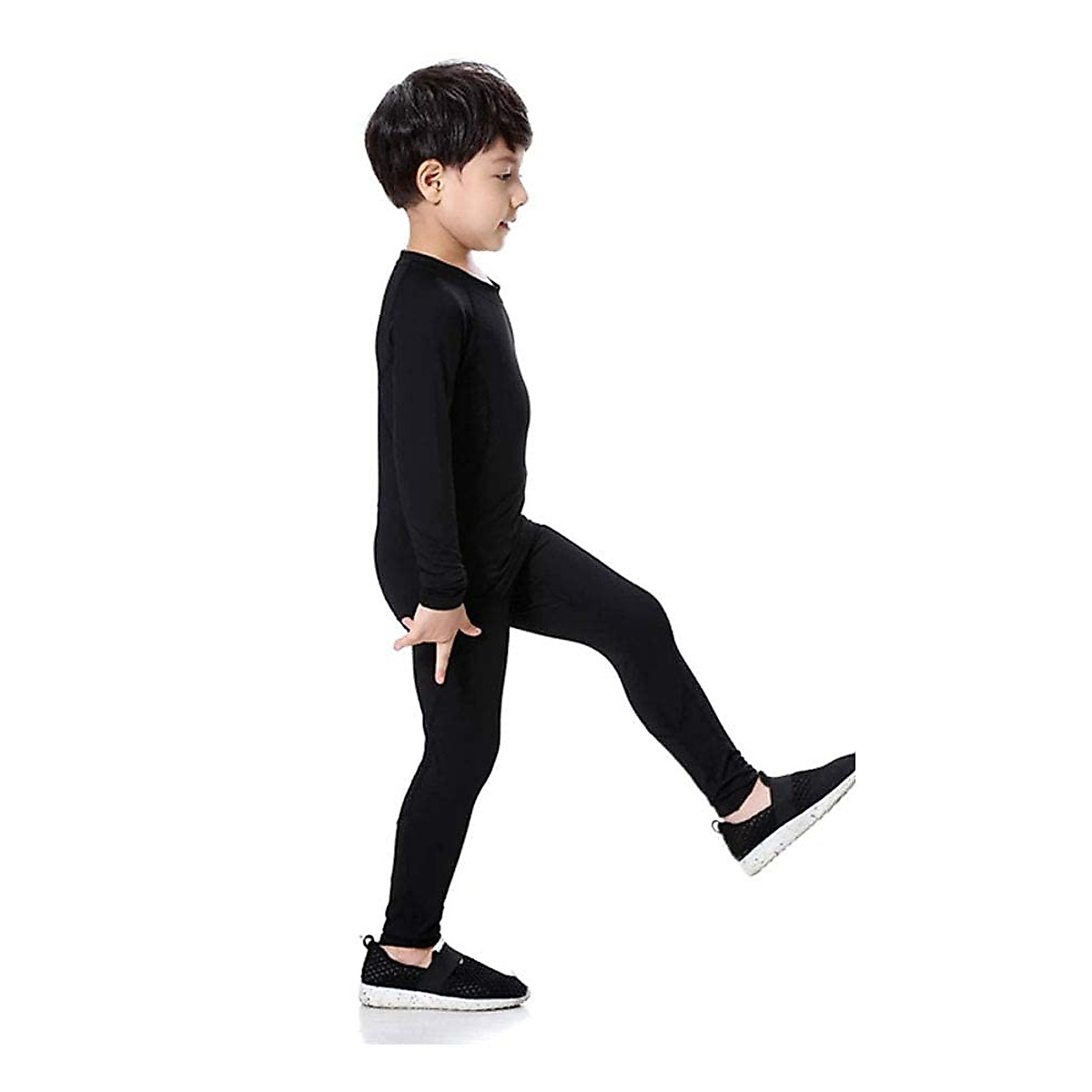 Youth Boys Football Compression Shirt & Pants Long Sleeve Athletic Shirts Sports Soccer Tights Kids Baselayer Set