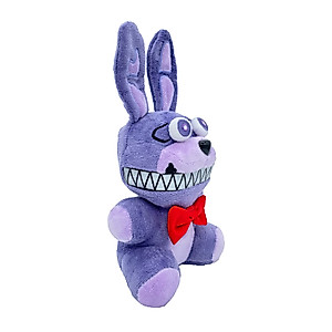 Nightmare Bonnie Plush Toy, FNAF plushies Toy, FNAF All Character Stuffed Animal Doll Children's Gift Collection,8”(Purple Bonnie Rabbit)