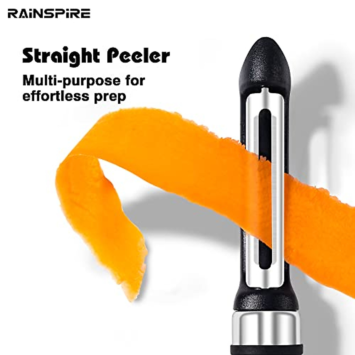 Rainspire 3-Piece Peeler Set, Premium Swivel Vegetable Peeler, Kitchen Gadgets Apple Peeler Potato Peeler Veggie Peeler Fruit Peeler, Dishwasher Safe Kitchen Accessories, Black