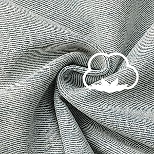 VANTOO Unisex Distressed Jean Apron with Convenient Pockets for Men and Women,White