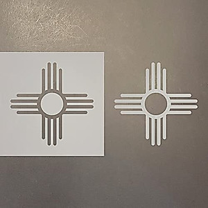 Zia Symbol Reusable Mylar Stencil - Art Craft Supplies 4 Inch