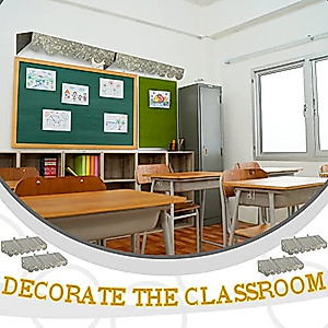 8 Pcs 3D Circus Awning Wall Decoration Carnival Stripes Awning Circus Tent Carnival Theme Party Decor for Carnival Party Classroom Decorations (Corrugated Style)