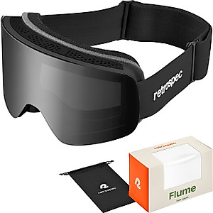 Retrospec Flume Ski Goggles for Men and Women UV Protection, Over Glasses Anti-Fog, Scratch Resistant Snow Goggles for Skiing and Snowboarding