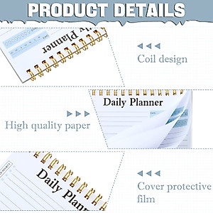 Hotop 6 Pack To Do List Notepad Daily Planner Notepad to Do Notebook Daily To Do List Notebook Daily To Do Notepads for Adults and Kids Classroom Office, 30 Sheets/ Pack (Mixed Colors, Fresh Style)