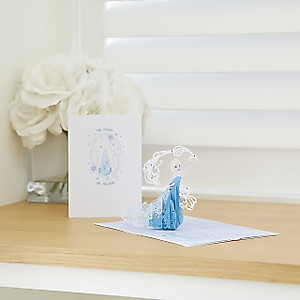 Lovepop Disney Frozen Elsa Birthday Pop Up Card 5 x 7”– Birthday Card – Handcrafted 3D Pop-Up Greeting Card – Card for Kids or Daughter