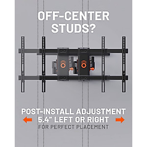 ECHOGEAR Full Motion Articulating TV Wall Mount Bracket for TVs Up to 82" - Smooth Extension, Swivel, & Tilt - Wall Template for Easy Install - Centers & Levels After Mounting Plus Hides Your Cables