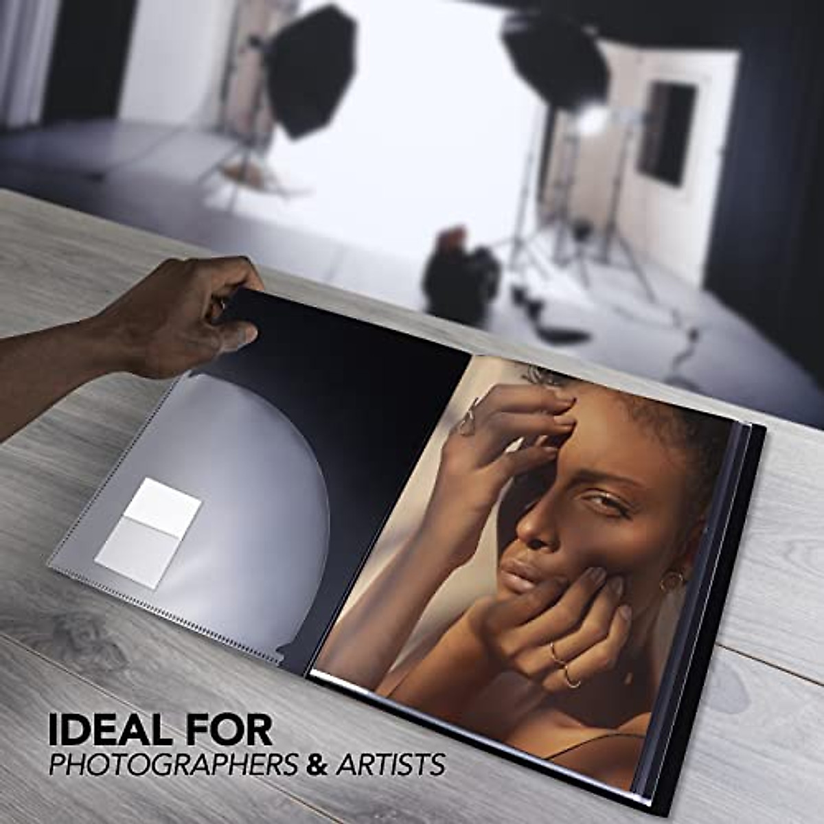 Itoya Original Art ProFolio 9x12 Black Art Portfolio Binder with Plastic Sleeves and 48 Pages - Portfolio Folder for Artwork with Clear Sheet Protectors - Presentation Book for Art Display and Storage