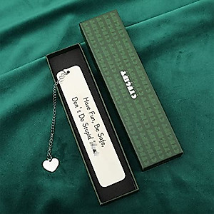 Don’t Do Stupid Funny Gifts Bookmark for Kids, Gag Christmas Gifts Idea for Son Daughter Grandson Granddaughter Valentine Birthday Stocking Stuffer Men Women, Graduation 2023 Gifts for Him Her Seniors