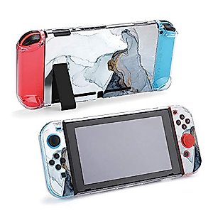 SUPNON Closeup Alcohol Ink Abstract Painting Soft Compatible with Nintendo Switch Console & Joy-Con Protective Case, Durable Flexible Shock-Absorption Anti-Scratch Drop Design39311