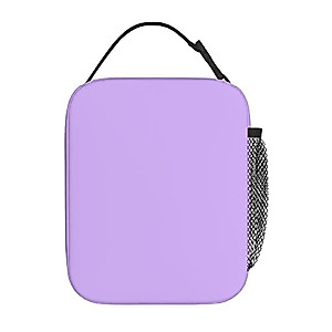 TEIKKIOP Lavender Purple Lunch Bag for School Office Washable Thermal Picnic Box for Kids Girls Women Adults Reusable Insulated Cooler Meal Pail