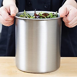 TrueCraftware – 3-1/2 Qt. Stainless Steel Bain Marie Pot -for Sauces Warmer and Soup Chafer Applicable to Catering Buffet Parties Banquets Commercial Use