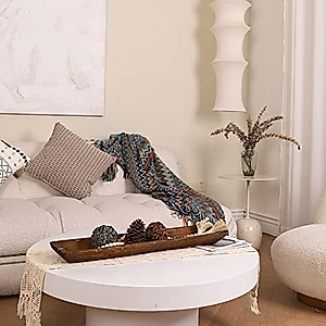 Uziass Wooden Dough Bowls, 27.75” Hand Carved Large Wood Dough Bowls Rustic Wood Decorative Bowl Farmhouse Wood Bowl for Dining Table Centerpiece Living Room Coffee Table Countertop Home Kitchen Decor