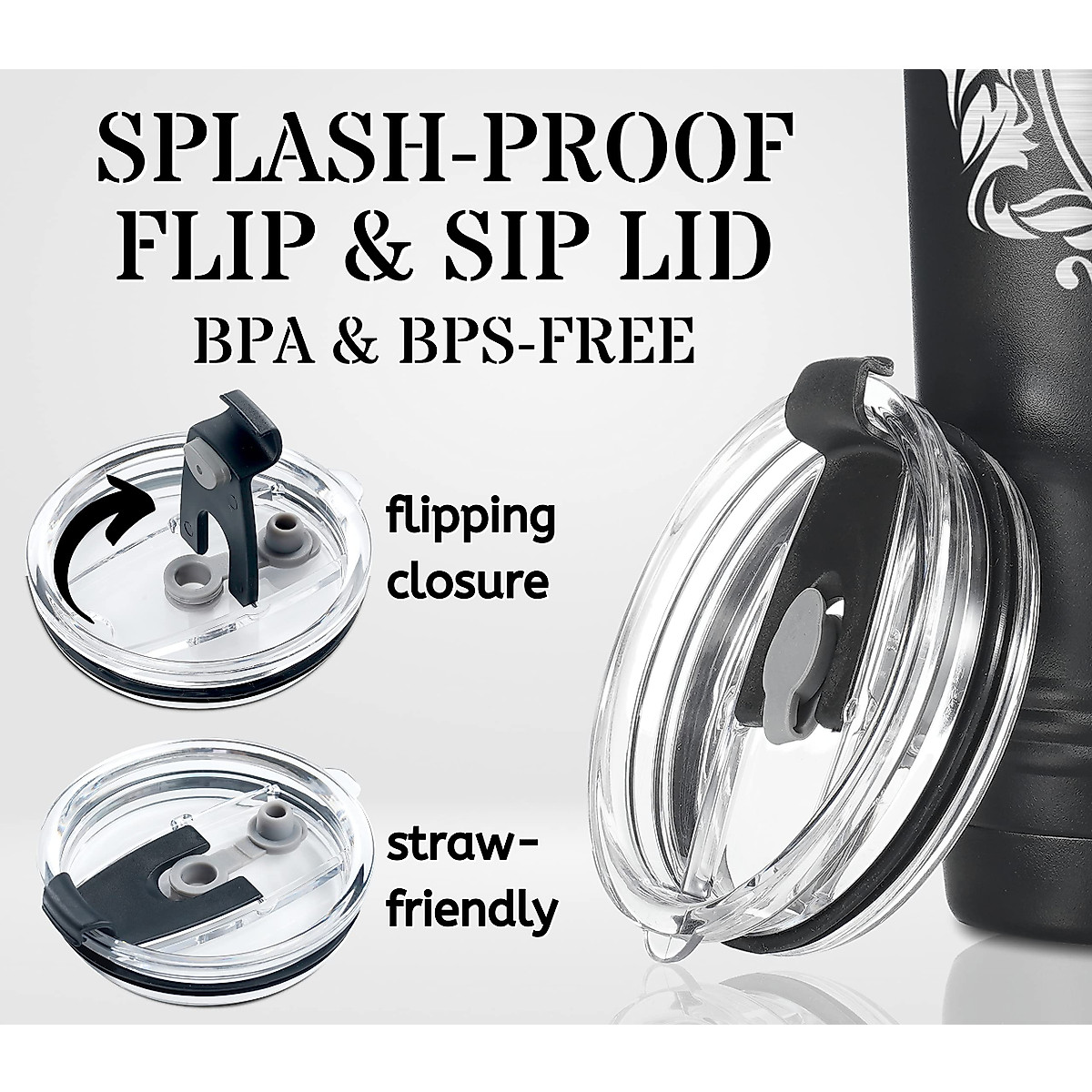 Personalized Coffee Mug with Initial J, Monogrammed Travel Tumbler for Him, Custom Cups, Unique Birthday Christmas Gifts for Men who Have Everything