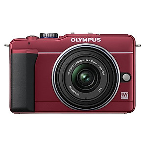 Olympus Pen E-PL1s 12.3MP Live MOS Micro Four Thirds Interchangeable Lens Digital Camera with M.ZUIKO Digital 14-42mm F3.5-5.6 II (RED) International Version (No Warranty)