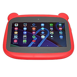 Qinlorgo Kids Tablet, Octa Core 32GB ROM Dual Band HD Tablet US Plug 100‑240V Dual Camera for Video (US Plug)