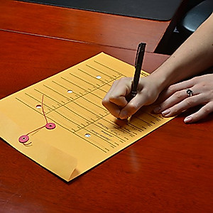 Quality Park Interoffice Envelopes, String and Button, Brown Kraft, 10 x 13, 100 per Case, (63561)