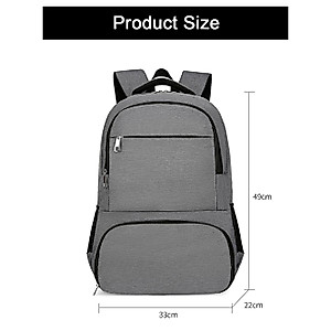 Lunch Backpack, Insulated Cooler Backpack Fits 15.6 Inch Laptop, Water-Resistant Backpack with USB Charging Port for Men, for Work Beach Camping Picnics Hiking,Dark Grey