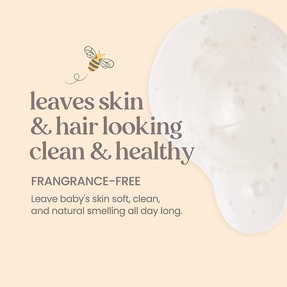 Burt's Bees Baby Shampoo & Wash, Fragrance Free & Tear Free Baby Soap - 12 Ounce Bottle