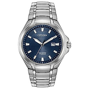 Citizen Men's Eco-Drive Modern Paradigm Watch in Super Titanium, Blue Dial (Model: BM7431-51L)